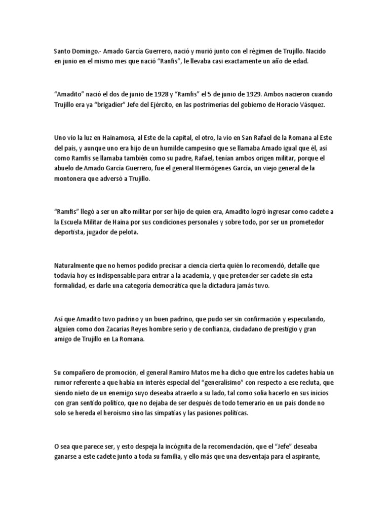 Muerte del Teniente Amado García Guerrero | PDF | Historia