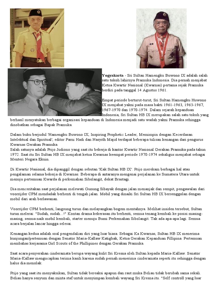 PROFIL TOKOH PENGEMBANG PRAMUKA INDONESIA | PDF