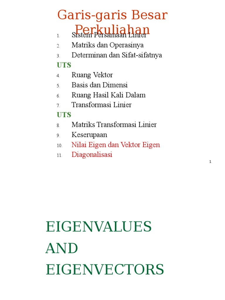Nilai Dan Vektor Eigen-08 | PDF | Eigenvalues And Eigenvectors | Operator Theory