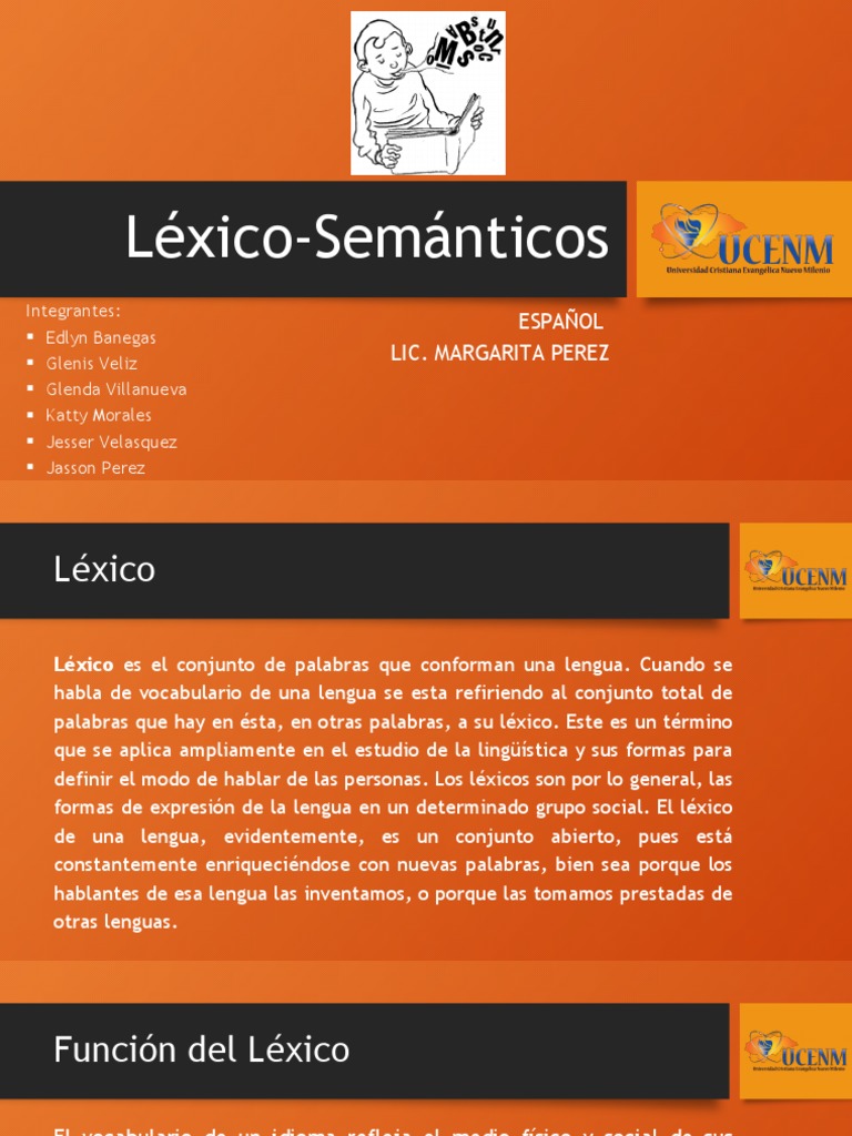 Léxico Semánticos | PDF | Léxico | Palabra