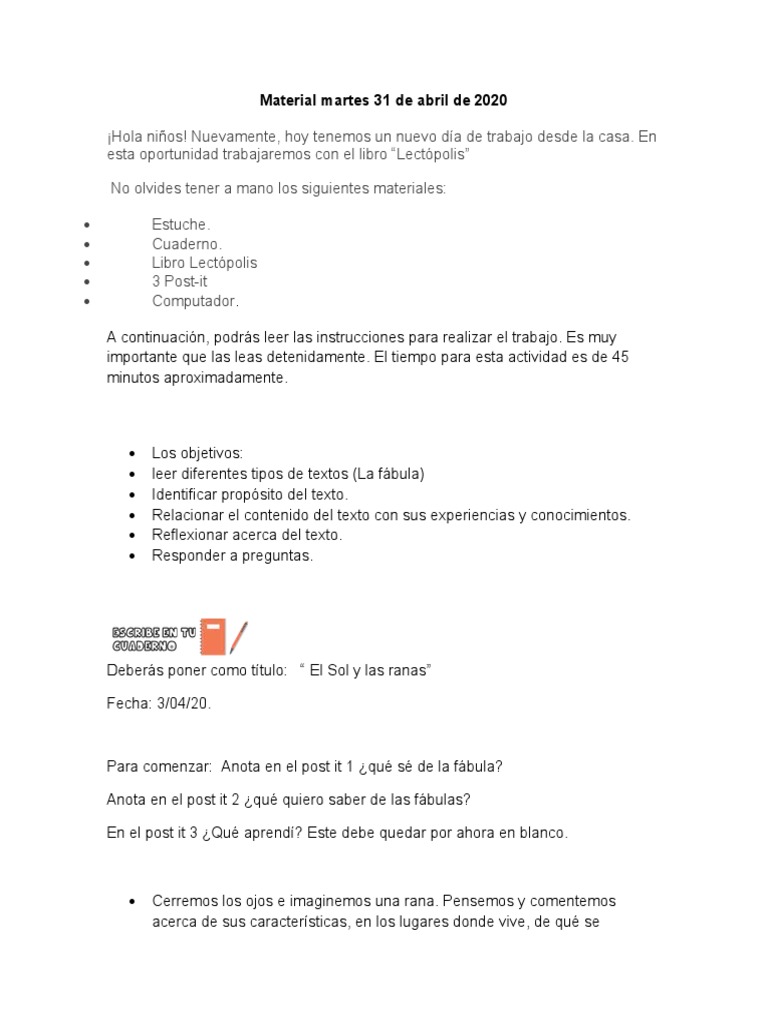 Clase 1 Lectópolis Tercero | PDF