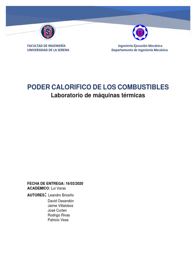 Poder Calorífico y Combustión | PDF | Combustión | Combustibles