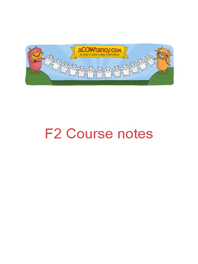 CIMA F2 Course Notes PDF | PDF | Cost Of Capital | Income Statement