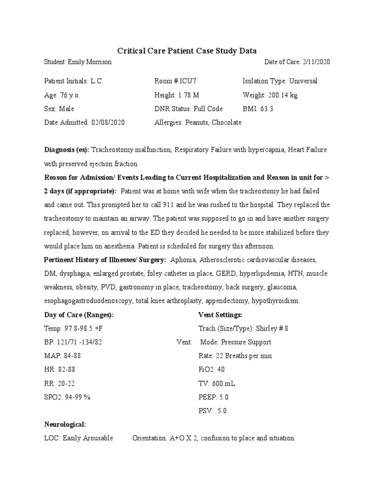 Complex Care Plan 1 | Download Free PDF | Breathing | Heart Failure