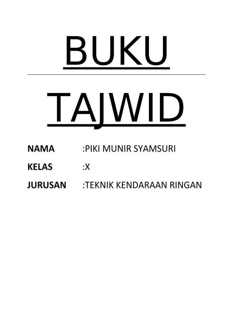 Buku Tajwid | PDF