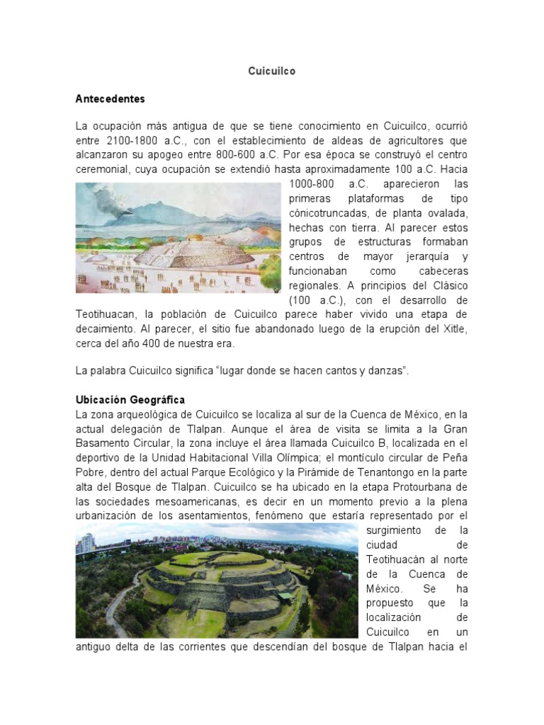 Cultura Cuicuilco | Descargar gratis PDF | Mesoamérica