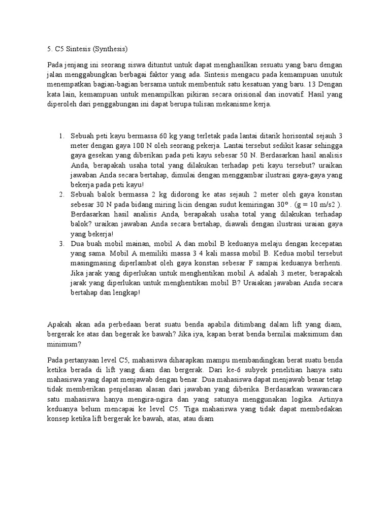 Soal Fisika Tingkat Lanjut | PDF