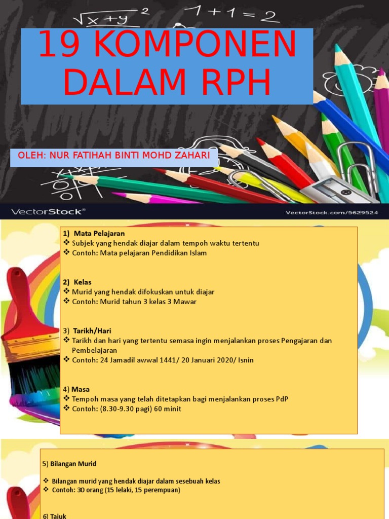 19 Komponen Penting dalam RPH | PDF