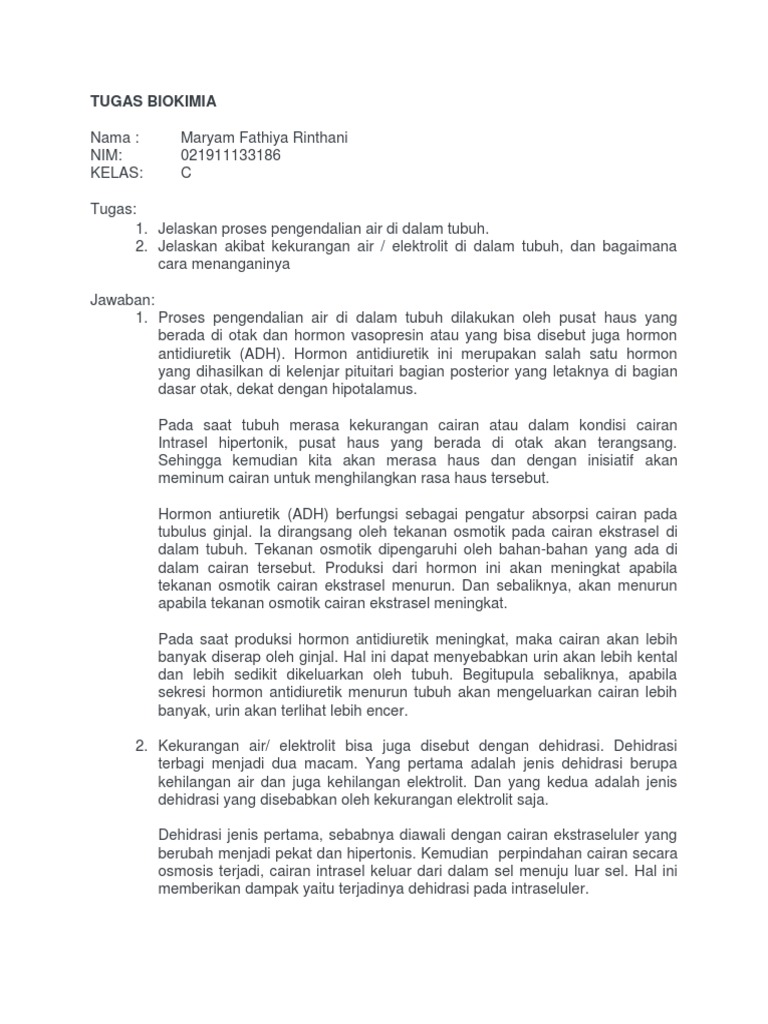 Tugas Metab Air PDF | PDF