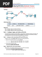 Informe 9.5.2.6 Packet Tracer - Configuring IPv6 ACLs | PDF | Denial Of Service Attack | I Pv6