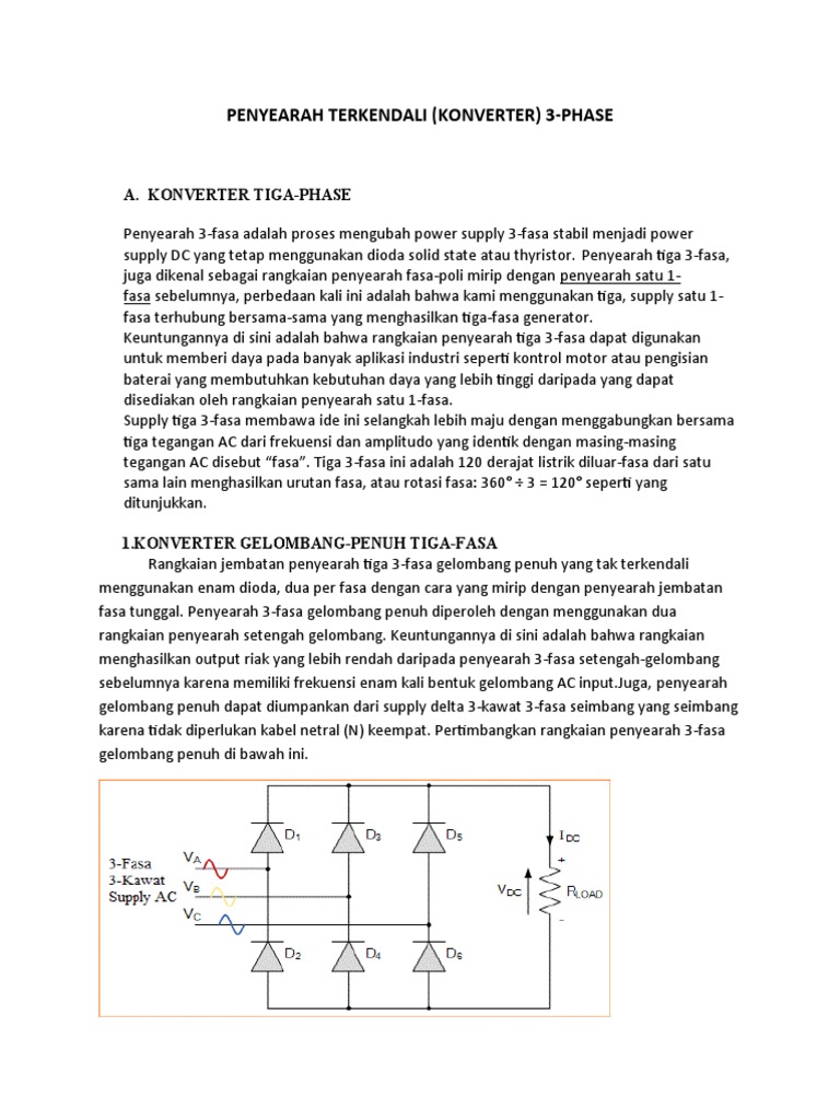 Resume Penyearah Terkendali 3 Phase (Elda) | PDF