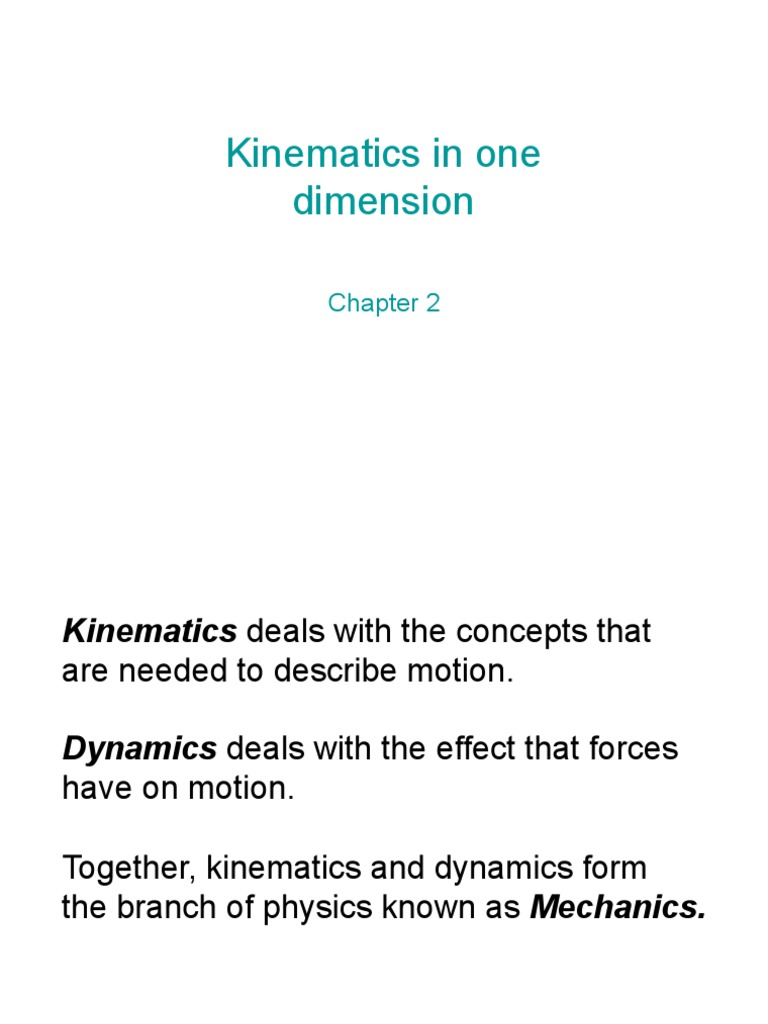 Module 2 - Kinematics in One Dimension PDF | PDF | Speed | Velocity