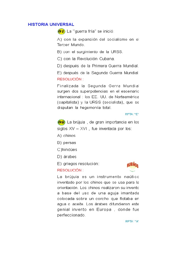 Historia Universal | PDF