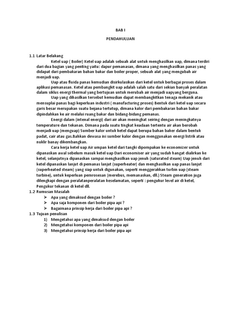 Boiler Pipa Api | PDF