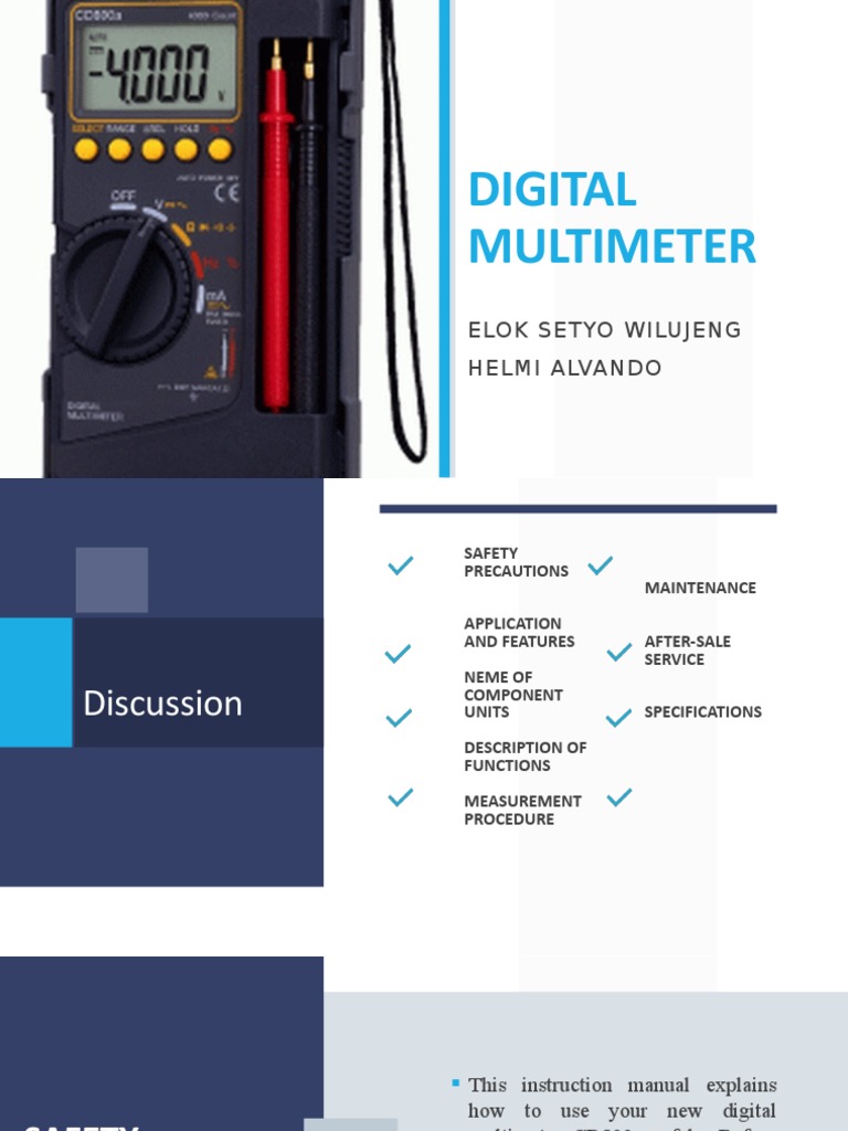 Digital Multimeter CD800A User Guide | PDF | Manufactured Goods ...
