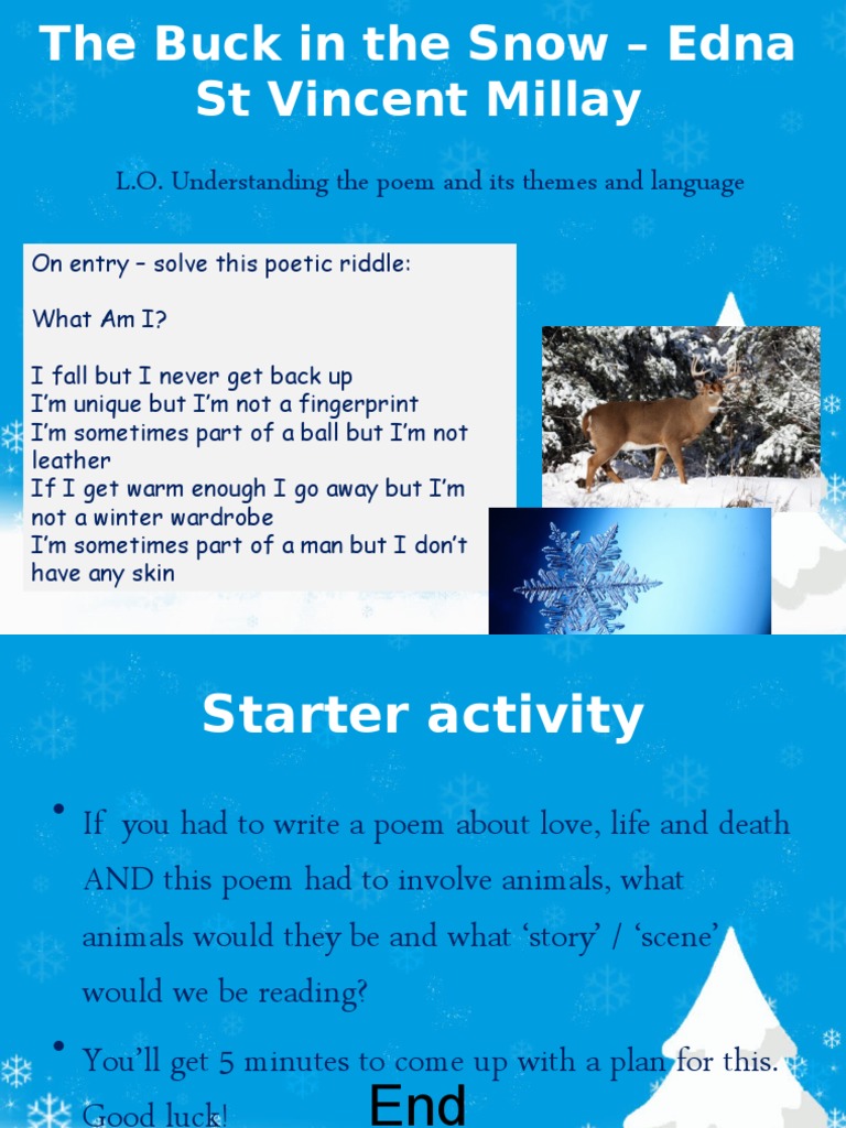 L.O. Understanding The Poem and Its Themes and Language | PDF | Deer ...