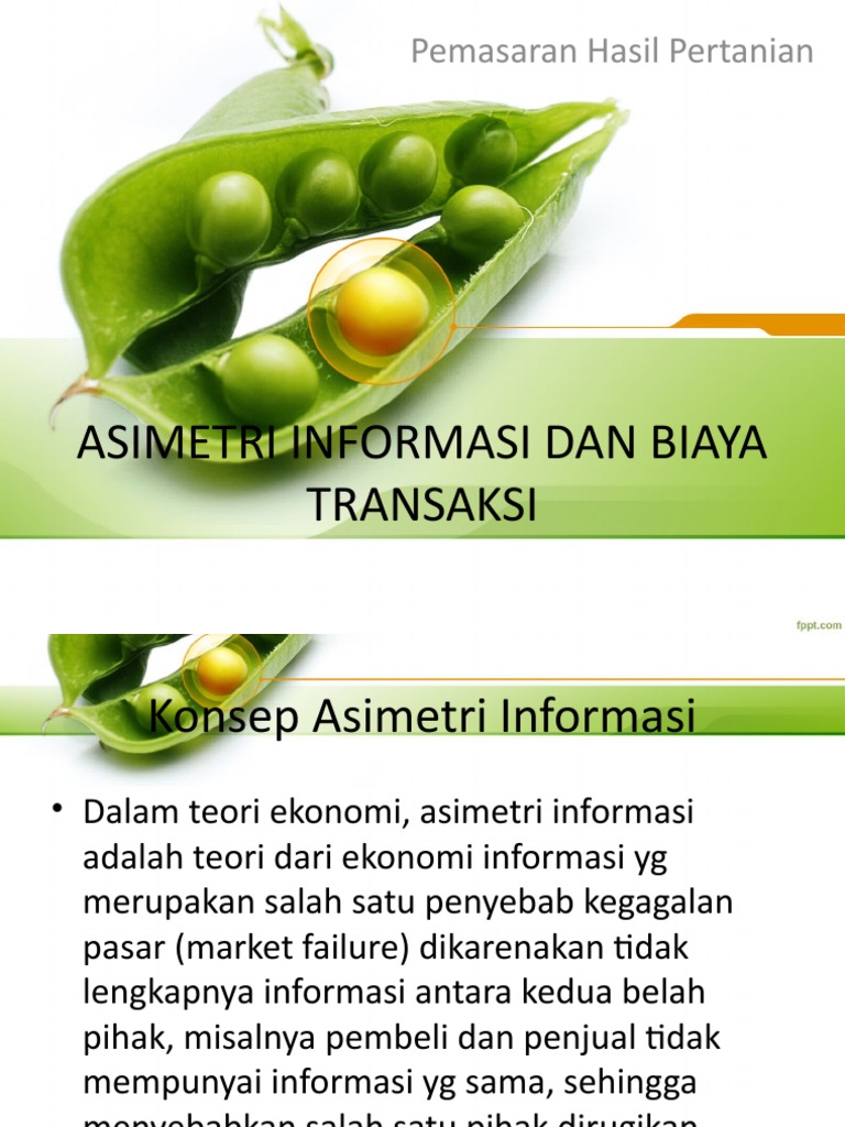 Asimetri Informasi Dan Biaya Transaksi | PDF | Hukum