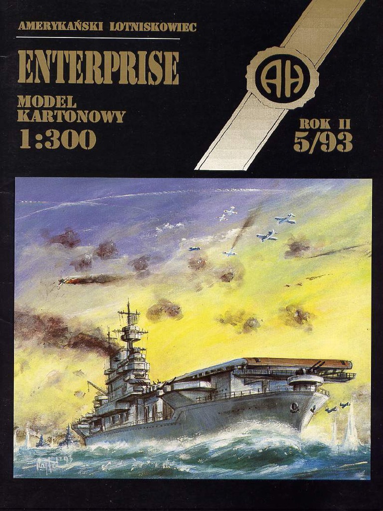 Halinski Model Kartonowy 1993-05 - Aircraft Carrier CV 6 Uss Enterprise ...