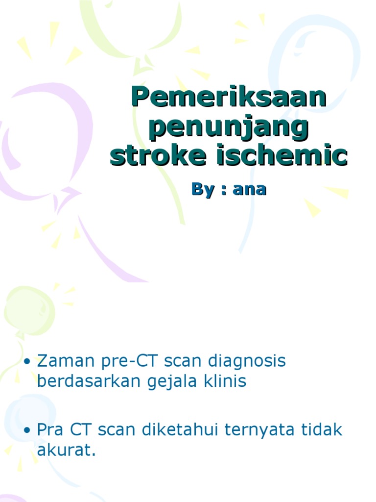 Pemeriksaan Penunjang Stroke Ischemic | PDF