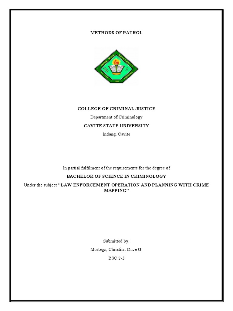 Methods of Patrol | PDF | Police Dog | Police Car