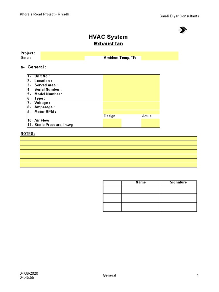 Fan Checklist | PDF | Chemical Engineering | Manufactured Goods