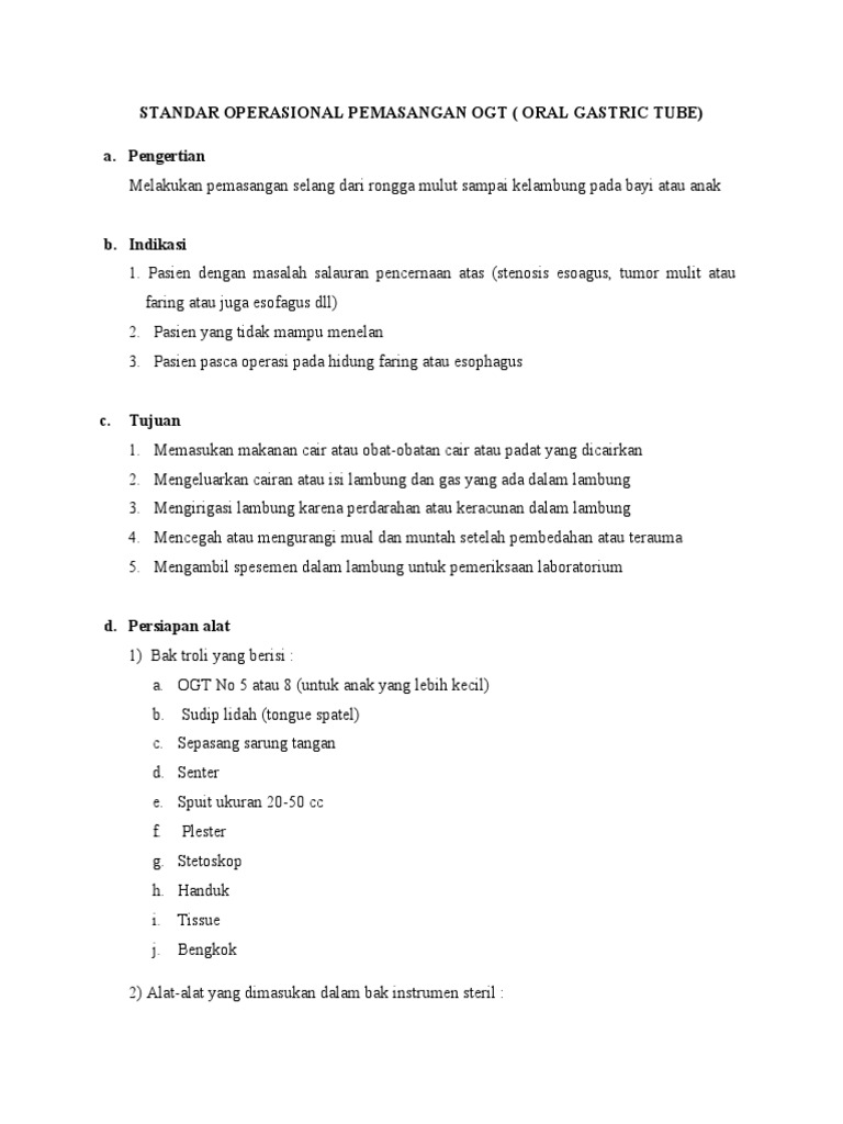 Sop Ogt | PDF