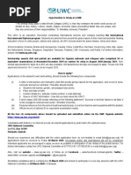 UWC 2026 Application Brochure 1 | PDF | Educational Stages