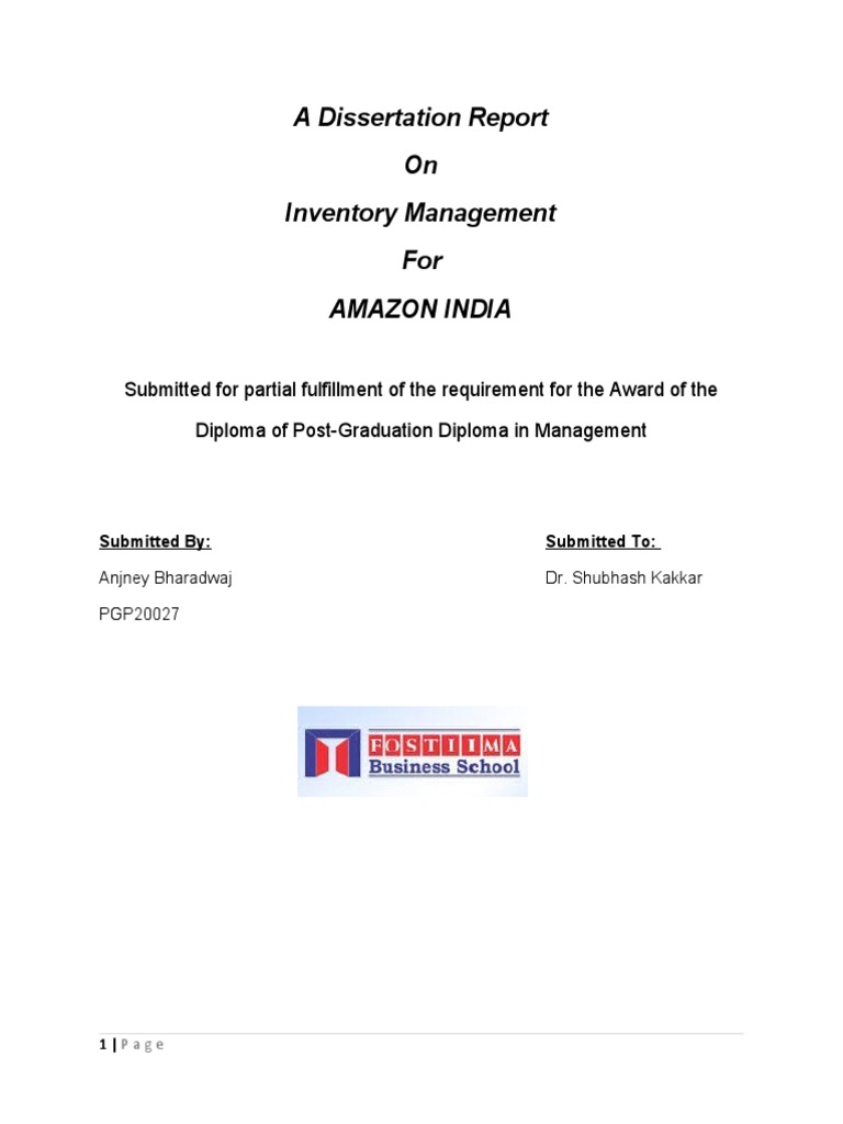 Inventory Management For Amazon India | PDF | Supply Chain Management ...