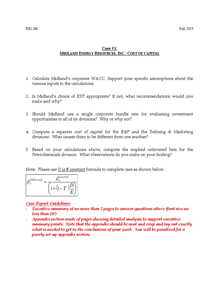 MIdland Case Questions | PDF