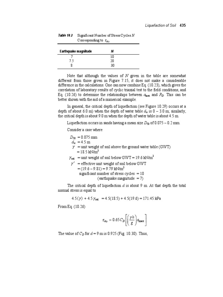 Liquefaction Example | PDF | Civil Engineering | Mechanics