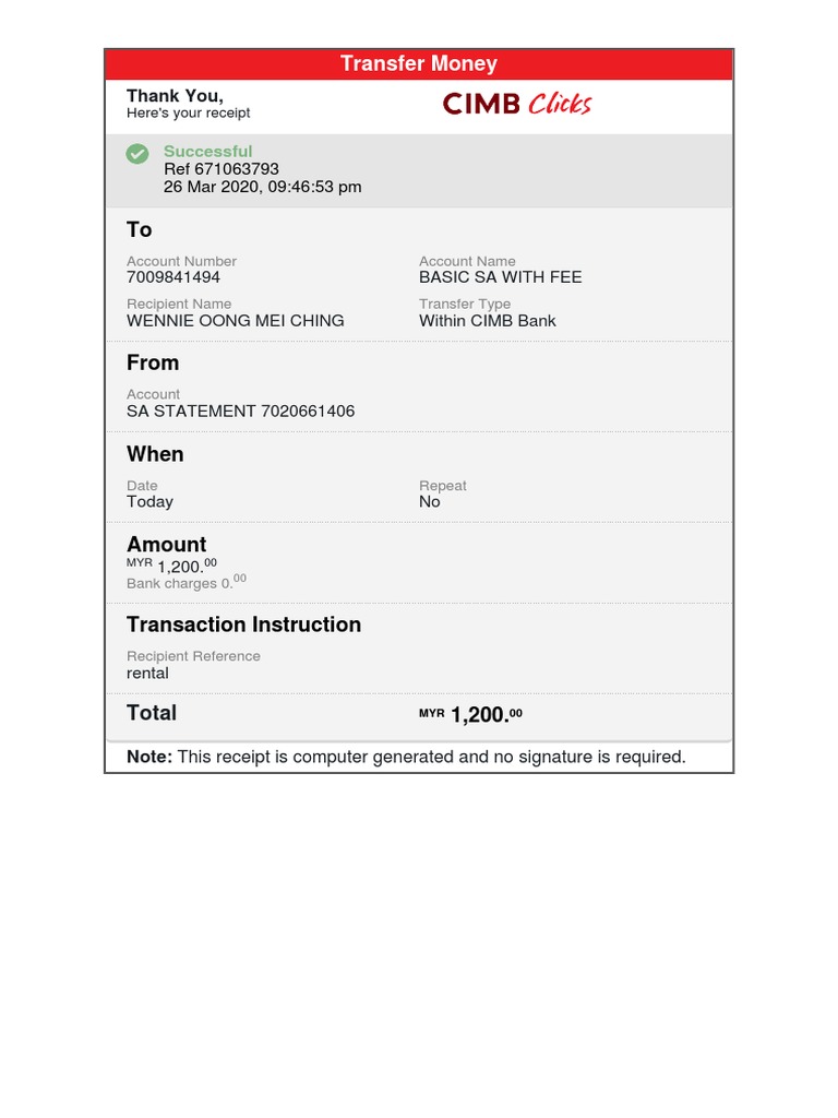 how to print bank statement from cimb clicks - Karen Paterson