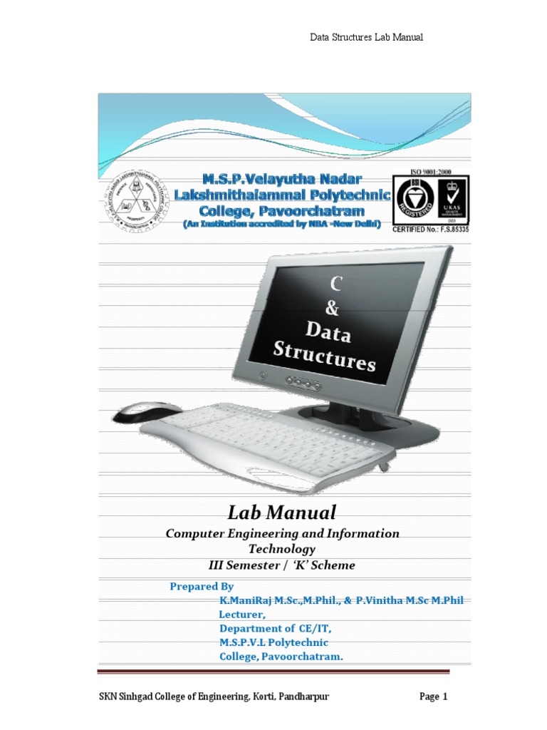 Data Structures Lab Manual | PDF | Parameter (Computer Programming) | Subroutine