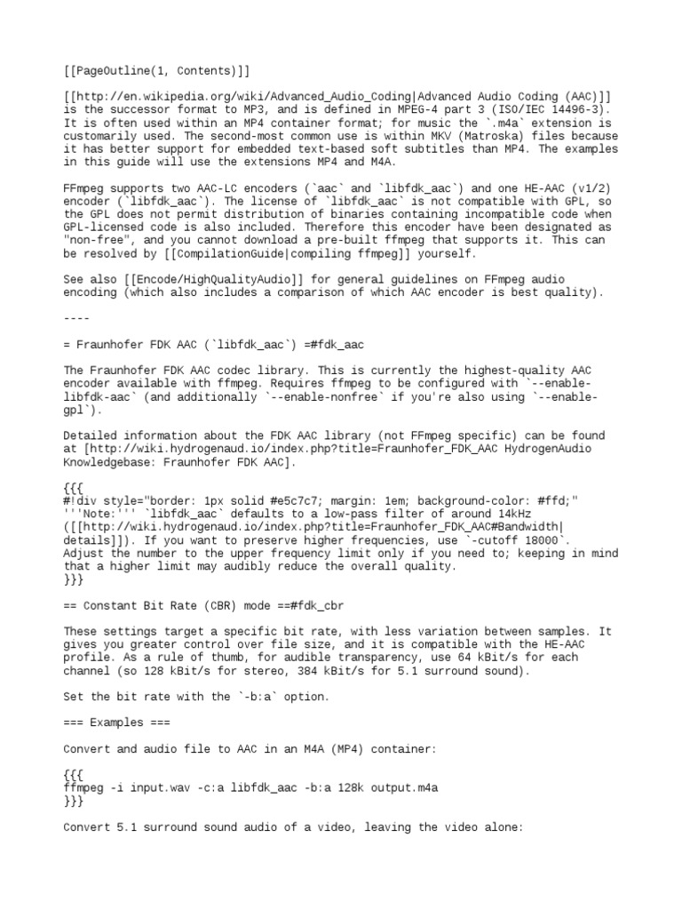 Encode/AAC | PDF | Computer Data | Digital Audio