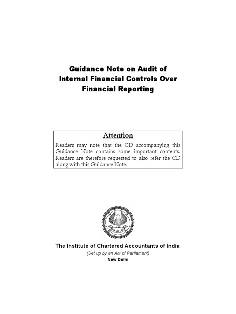 Guidance Note Internal Financial Control PDF | PDF | Internal Control ...
