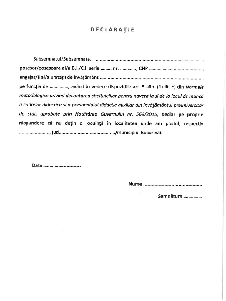 Declaratie PDF | PDF