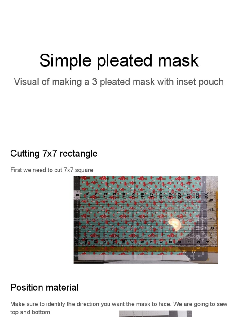 Simple Pleated Mask | PDF | Sewing | Crafts