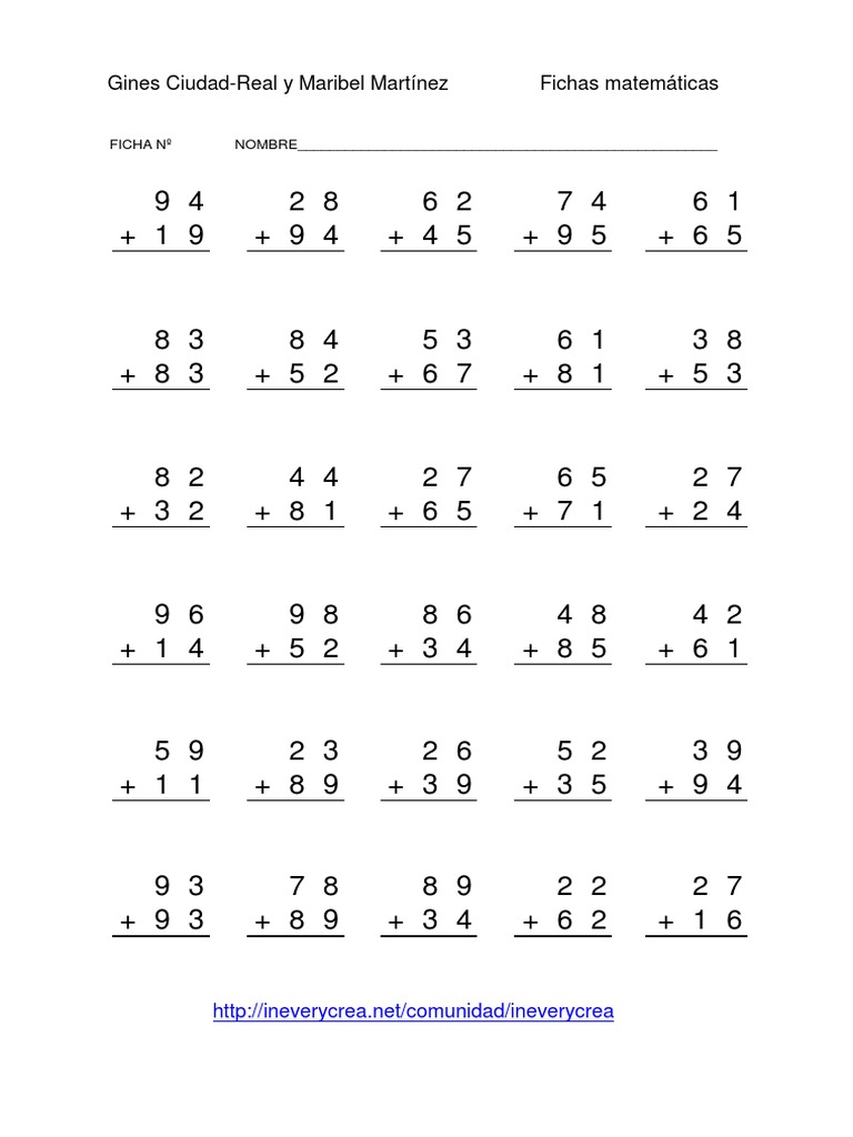 Sumas Con Llevadas | PDF