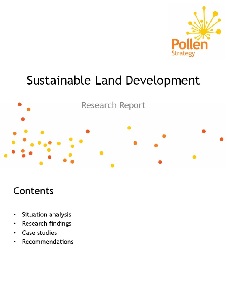 Sustainable Land Development Insights | PDF | Sustainability | Natural ...