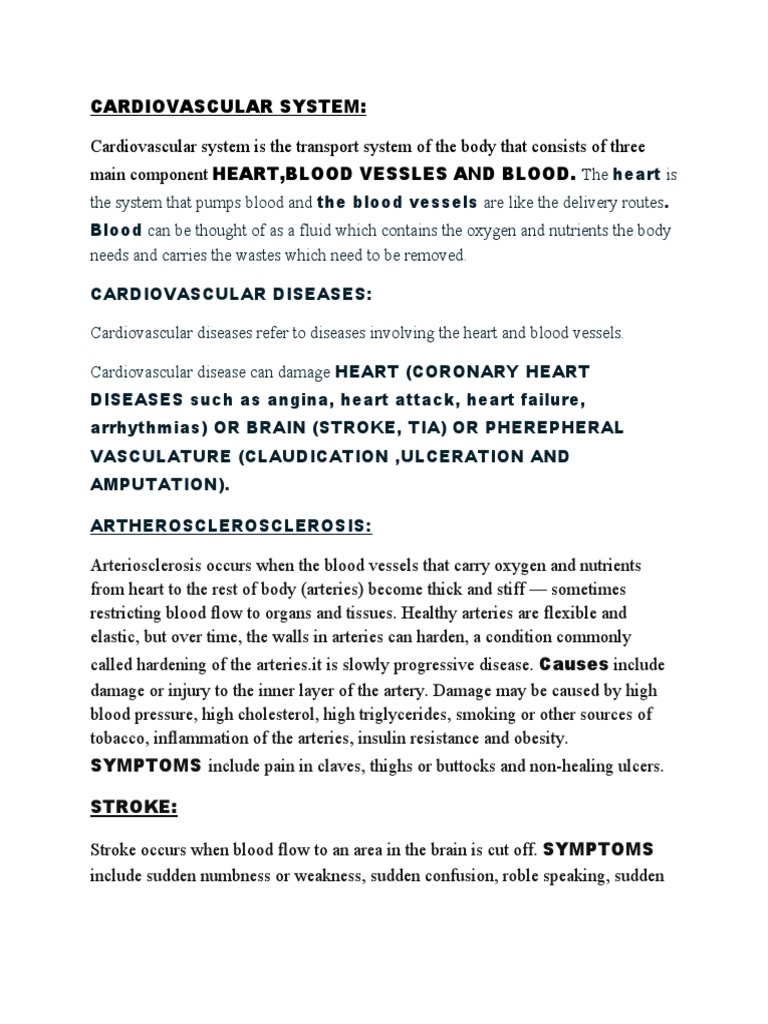 Cardiovascular System: Cardiovascular System Is The Transport System of ...