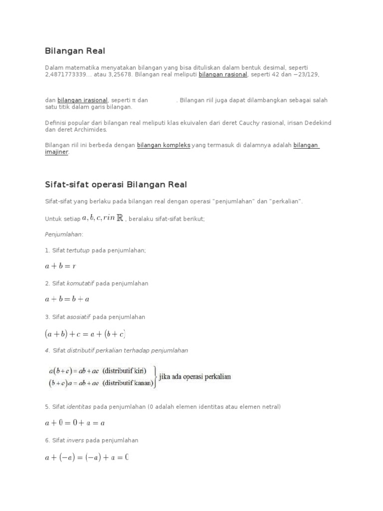 Bilangan Real | PDF