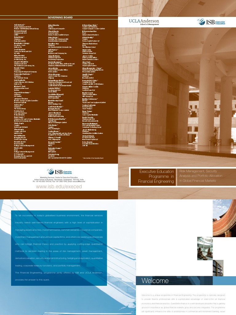 Financial Engineering ISB-UCLA | PDF | Discounted Cash Flow | Valuation ...