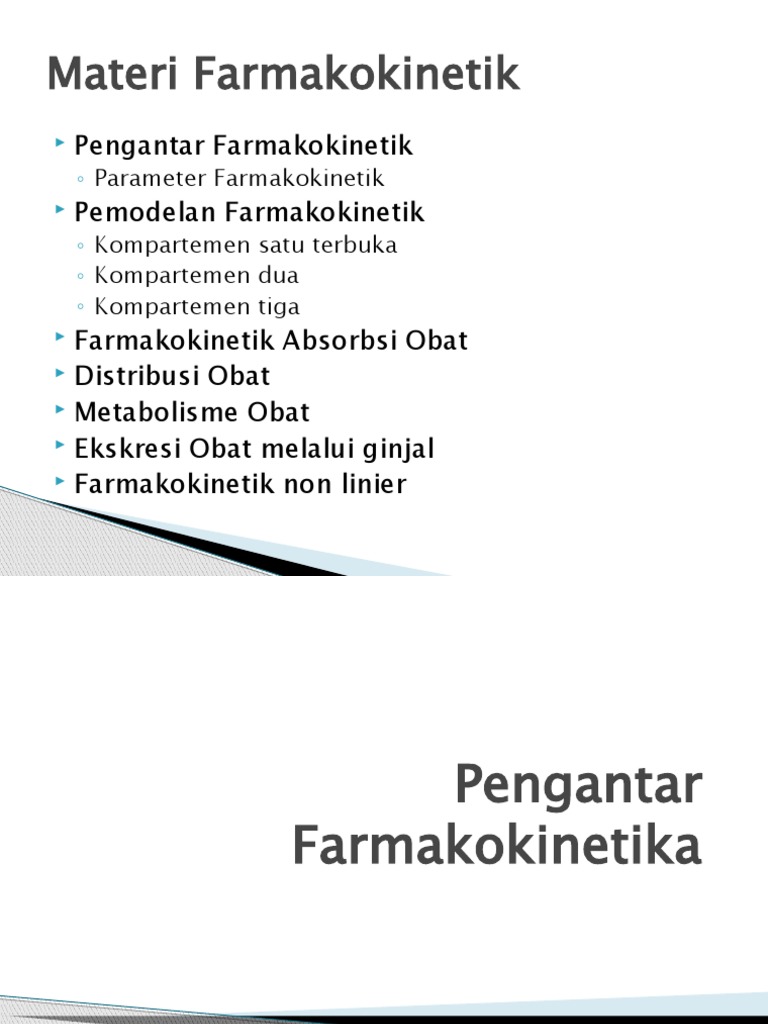 Materi Farmakokinetik | PDF