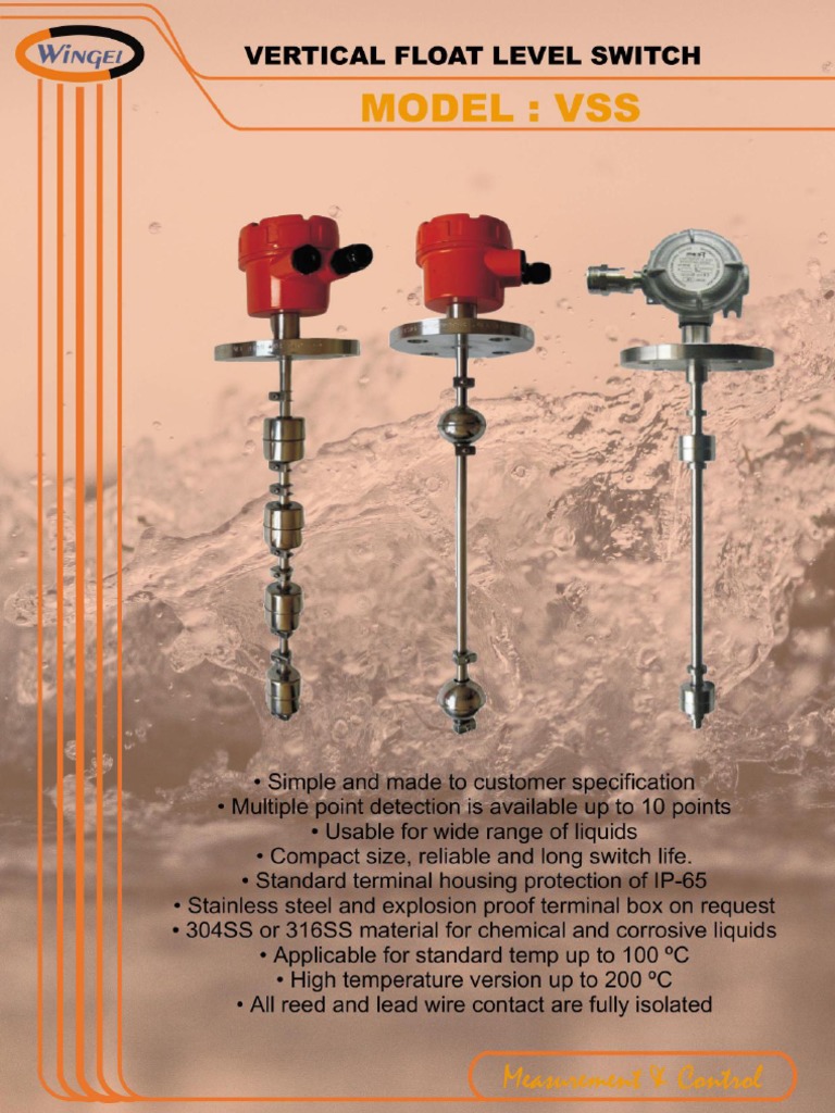 VSS level switch for tank level monitoring and control | PDF ...