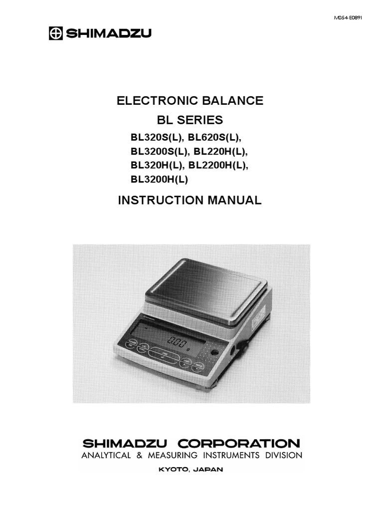 Electronic Balance BL Series: BL320S (L), BL620S (L), BL3200S (L ...