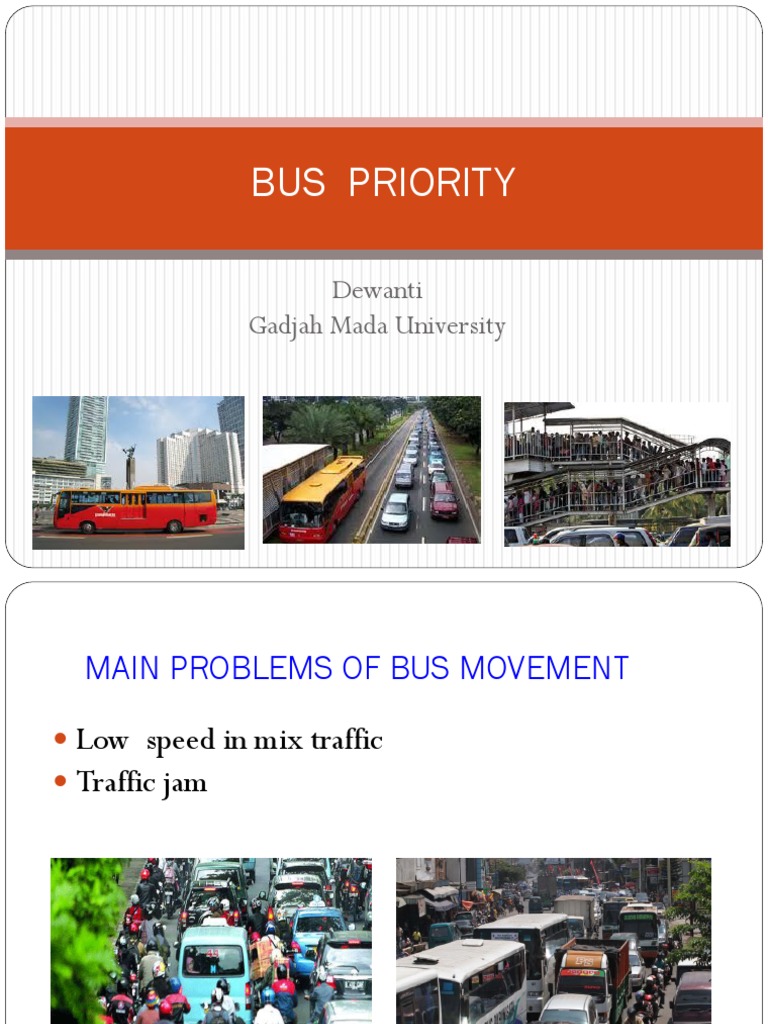 Bus Priority (DWT) PDF | PDF | Traffic | Bus