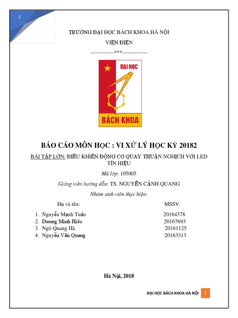 Báo Cáo BTL VXL Converted 1 | PDF