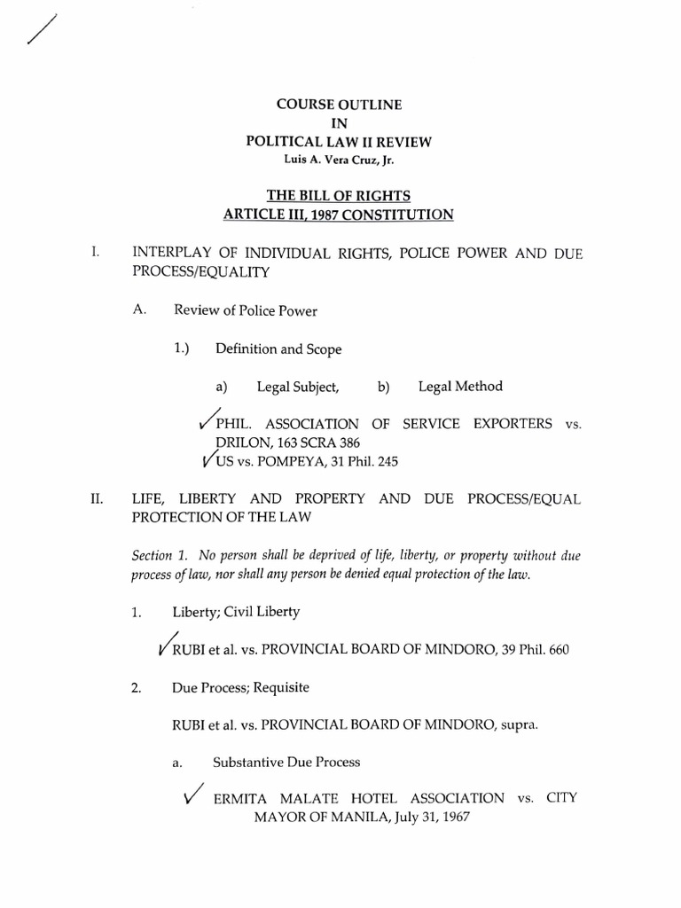 Political Law Review 2 Outline PDF | PDF | Ex Post Facto Law | Bail