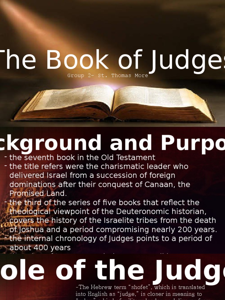 The Book of Judges: Group 2-St. Thomas More | PDF | Book Of Judges ...