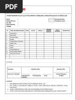 4 Checklist Inspeksi APD | PDF