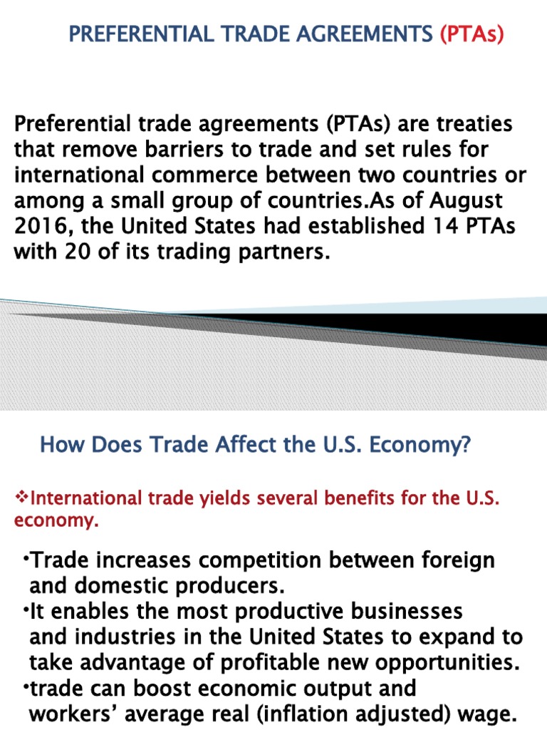 Preferential Trade Agreements: (Ptas) | PDF | Trade | International Trade